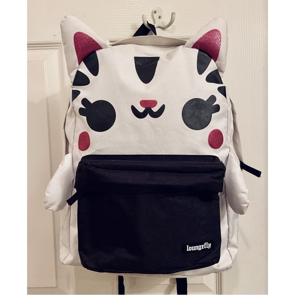 Loungefly | Bags | Loungefly White Kitty Cat Full Sized Backpack With ...